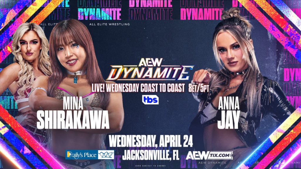 Mina Shirakawa vs. Anna Jay Confirmed For April 24 AEW Dynamite | Diva Dirt
