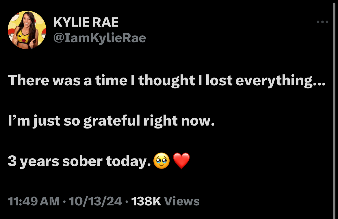 Kylie Rae Celebrates Three Years Sober - Diva Dirt