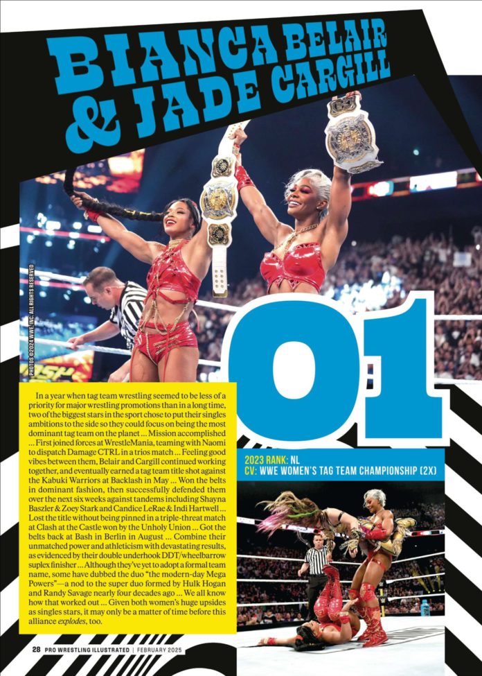Bianca Belair & Jade Cargill Take Top Spot On PWI Top 100 Tag Teams ...